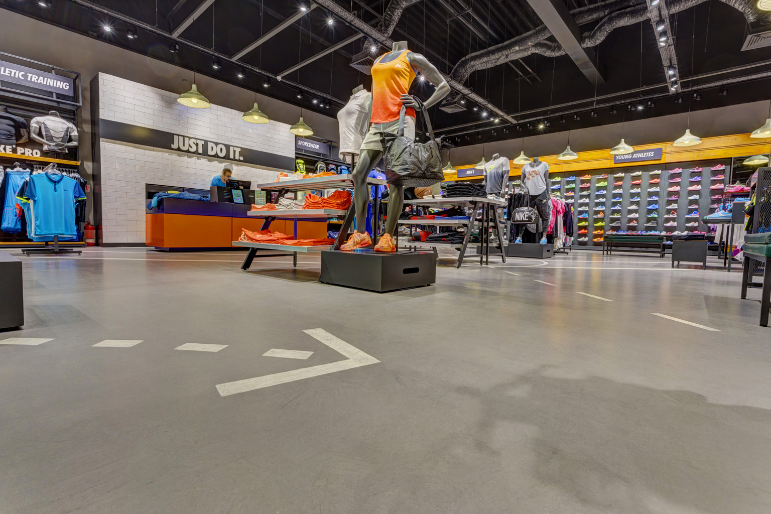 Nike Stores Romania - Idealwork: concrete finishes for internal and ...
