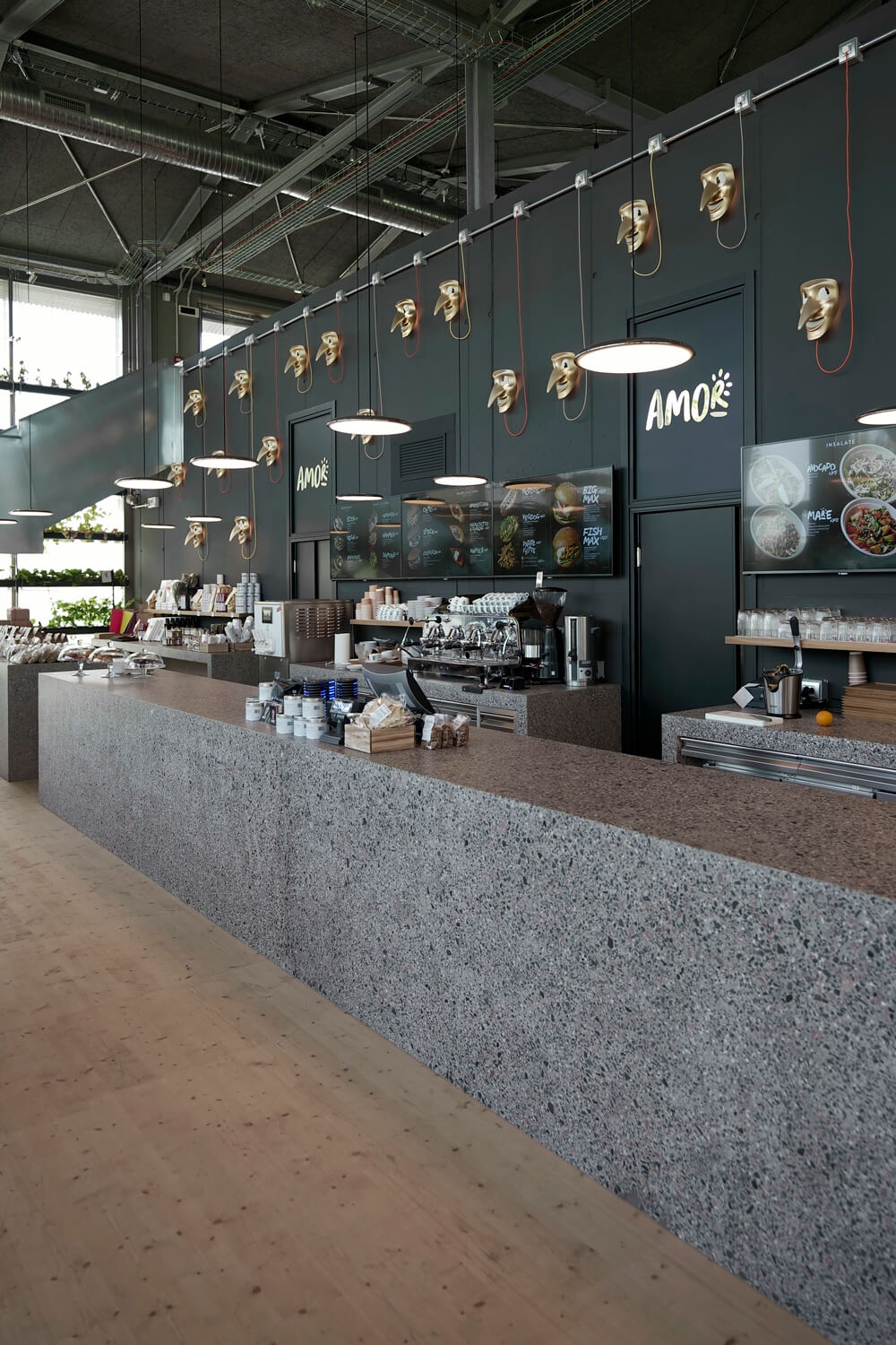 Amor Restaurant in H-Farm - Idealwork: concrete finishes for internal ...