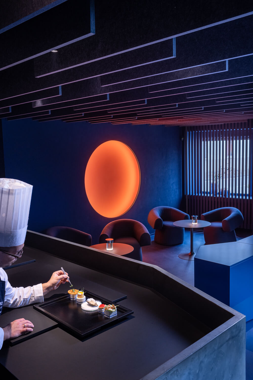 Blue Lounge - Idealwork: concrete finishes for internal and external use